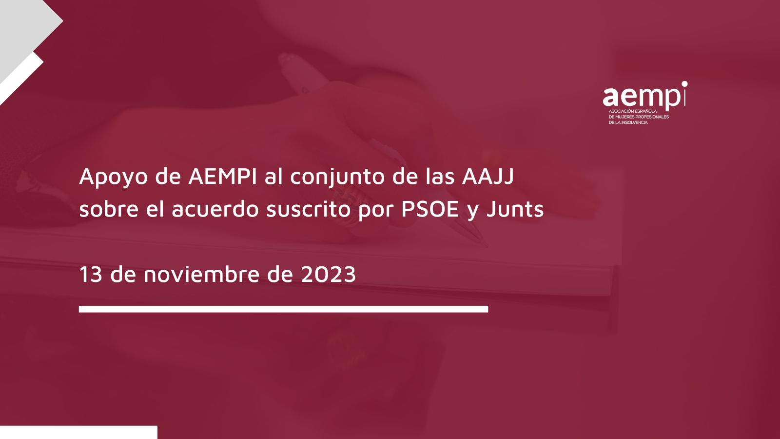 Apoyo de AEMPI al conjunto de las AAJJ sobre el acuerdo suscrito por ...